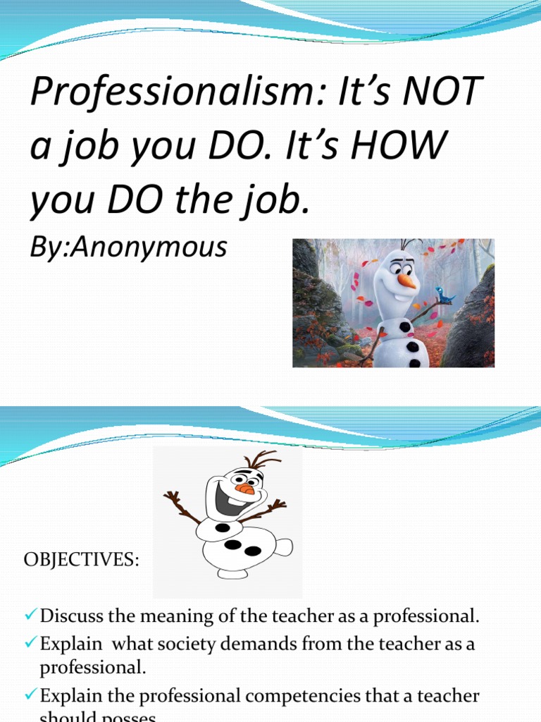 My Presentation in Prof. ED | PDF | Teachers | Profession