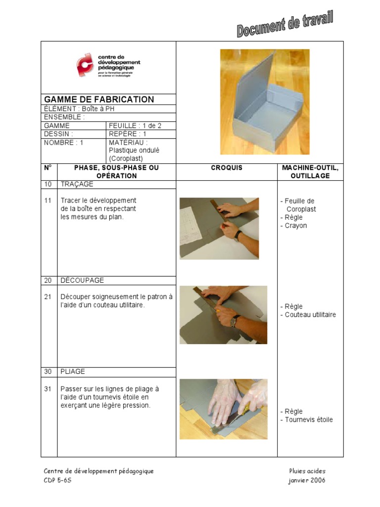 Exemple Gamme Opératoire | PDF