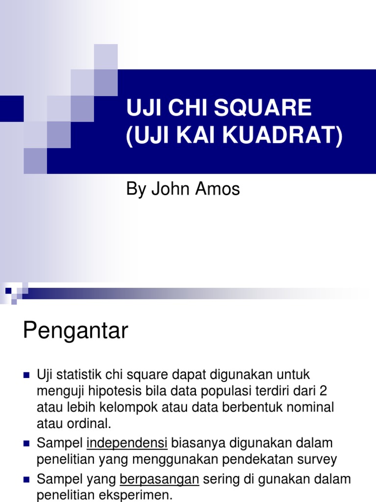 Uji Chi Square | PDF