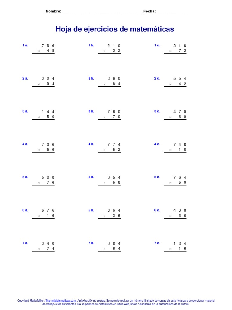 Ejercicios Matematicas | PDF