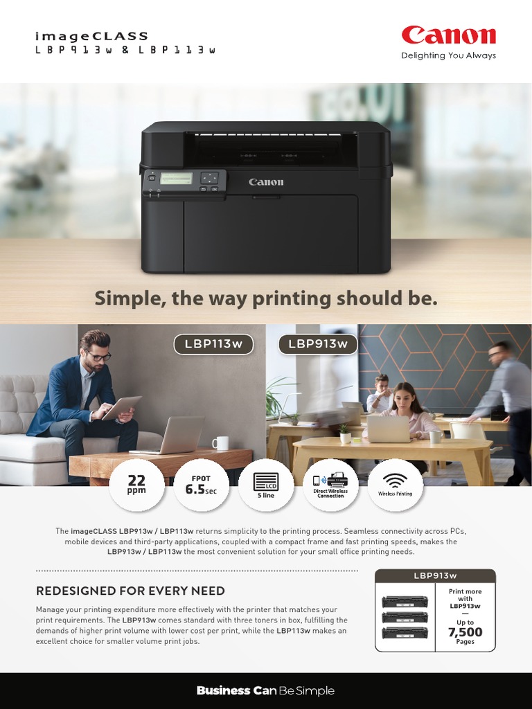 CA LBP113w 913w MF113w 913w 2pp Brochure 13sept v3 | PDF | Printer ...