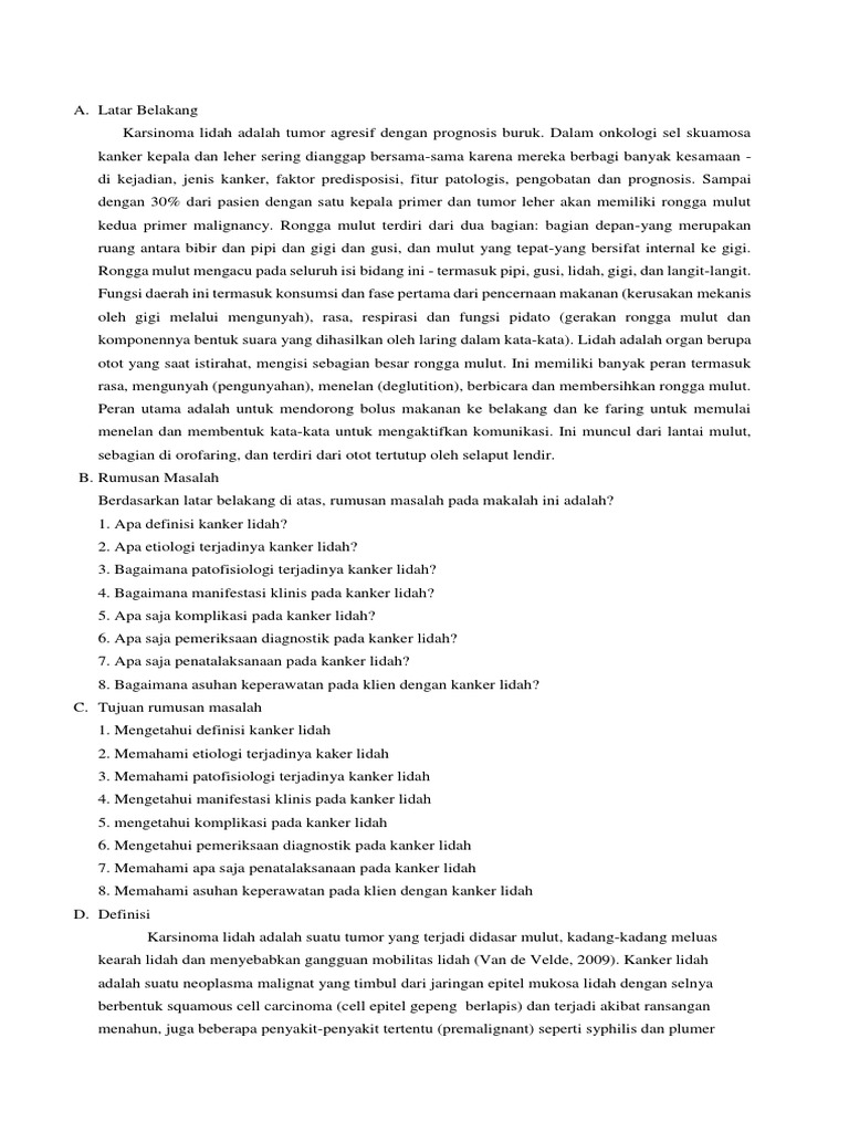 Ca Lidah Tugas Restu | PDF