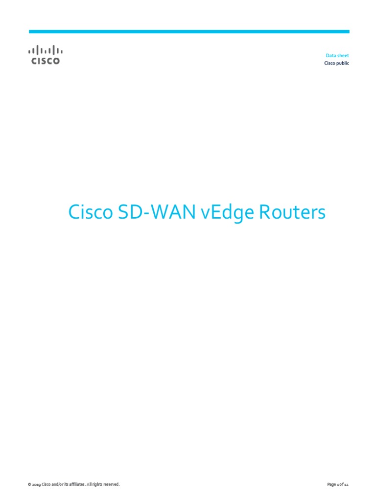 Cisco Sd Wan Vedge Routers Data Sheet Pdf Wi Fi Computer Network