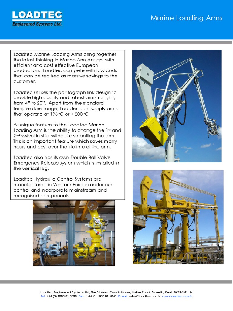 Loadtec Marine Loading Arm | PDF | Manufactured Goods | Mechanical ...