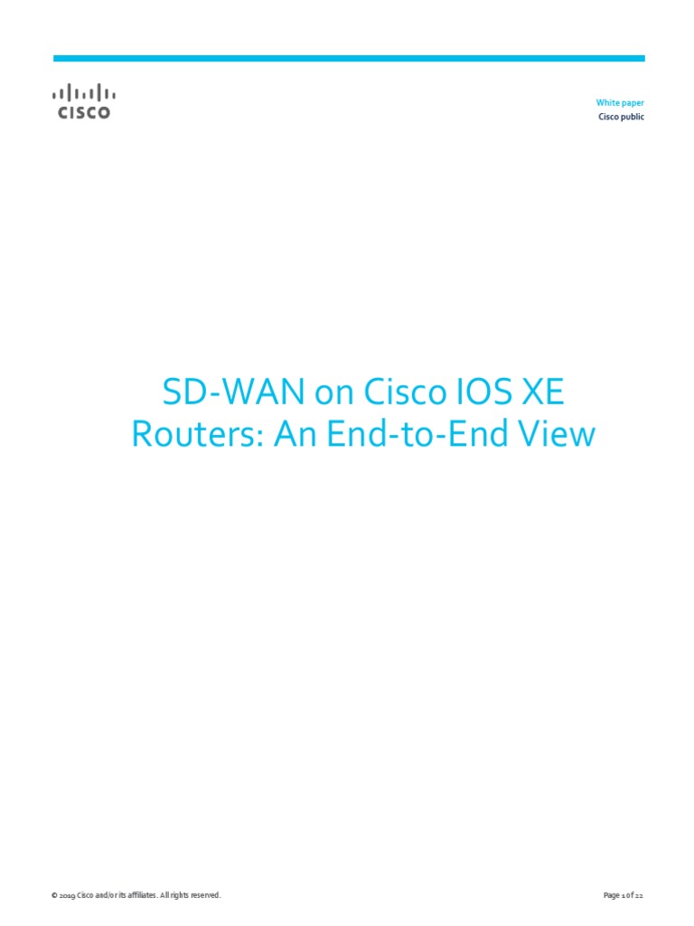 SD-WAN On Cisco IOS XE Routers | PDF | Router (Computing) | Cisco Systems