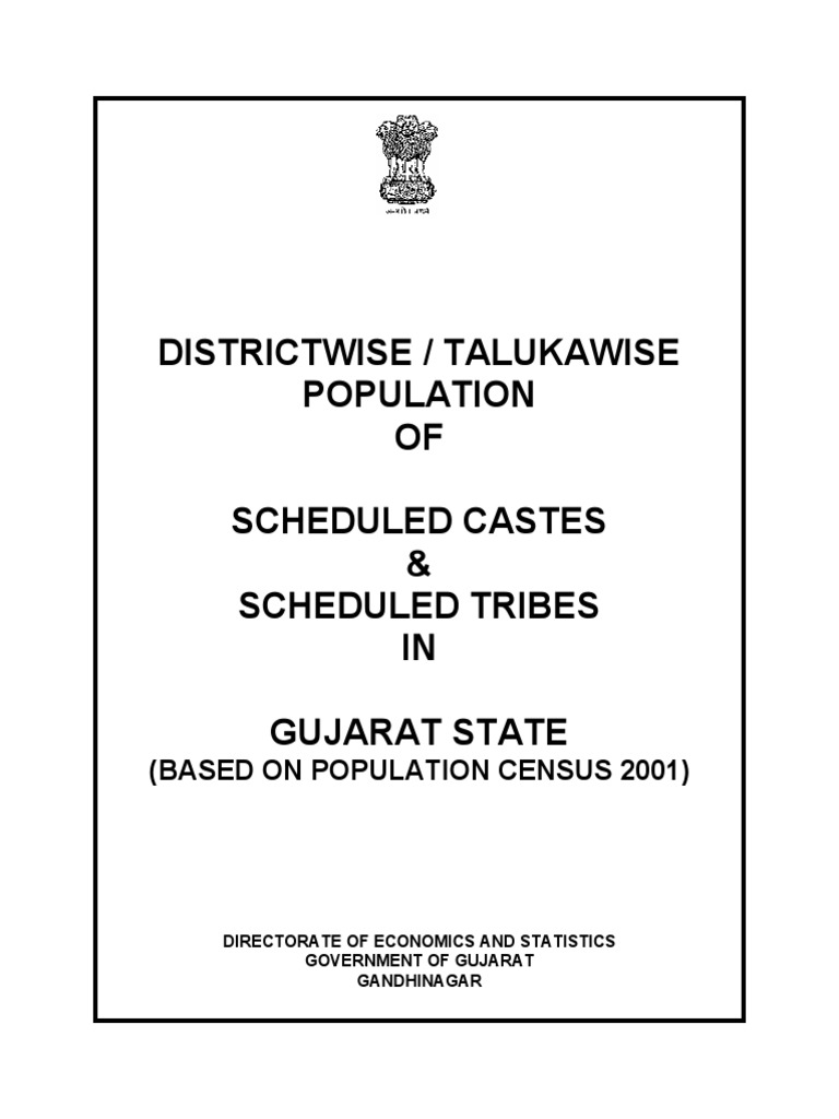 Gujarat Tribal Population 2001 | PDF | South Asia | Government Of India