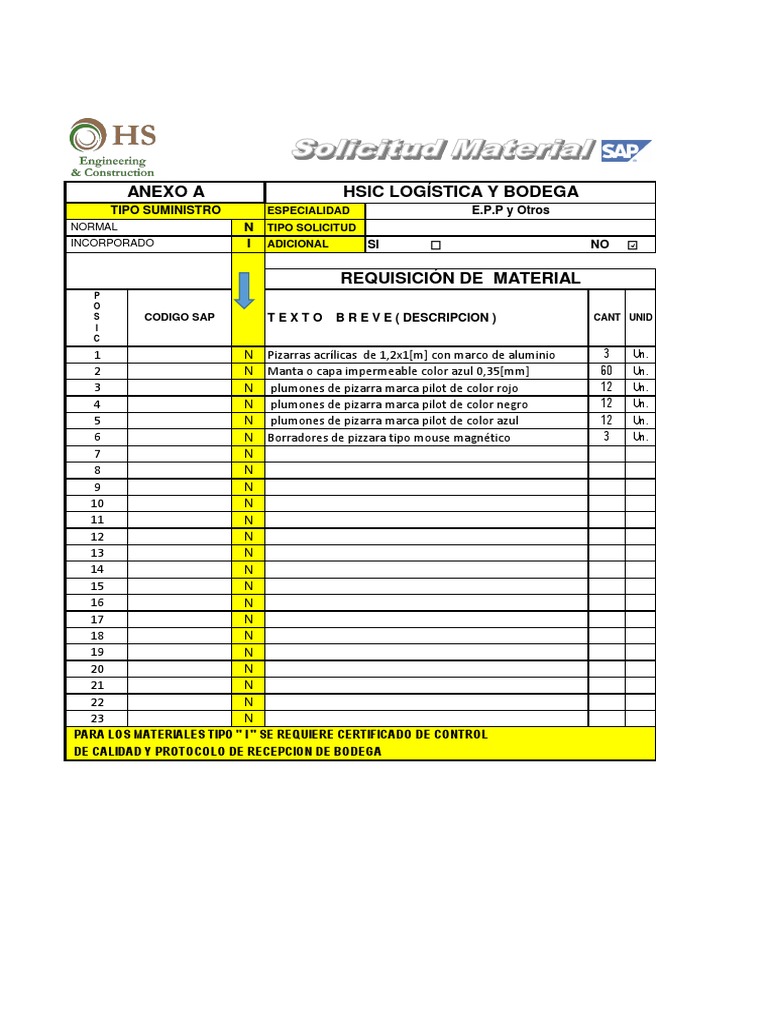 Formato Solped Eeditable PDF | PDF