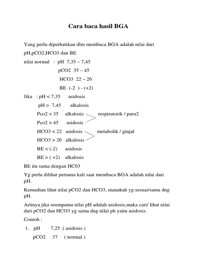 Cara Membaca Hasil BGA dengan Benar | PDF