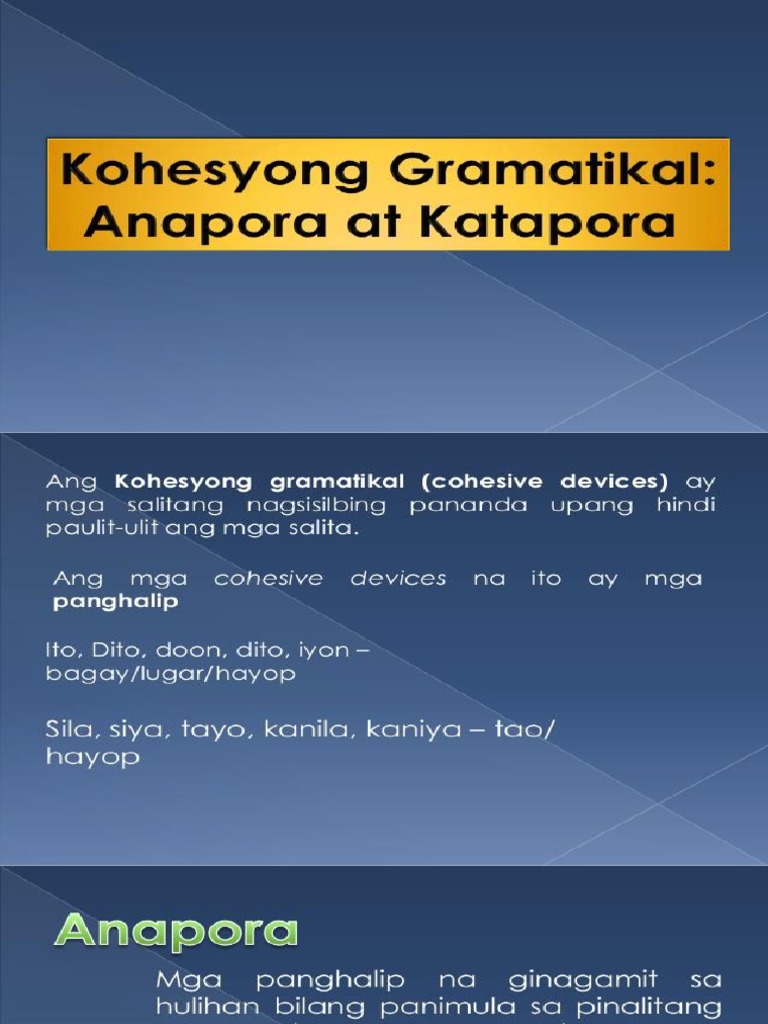 Anapora Katapora 9 | PDF