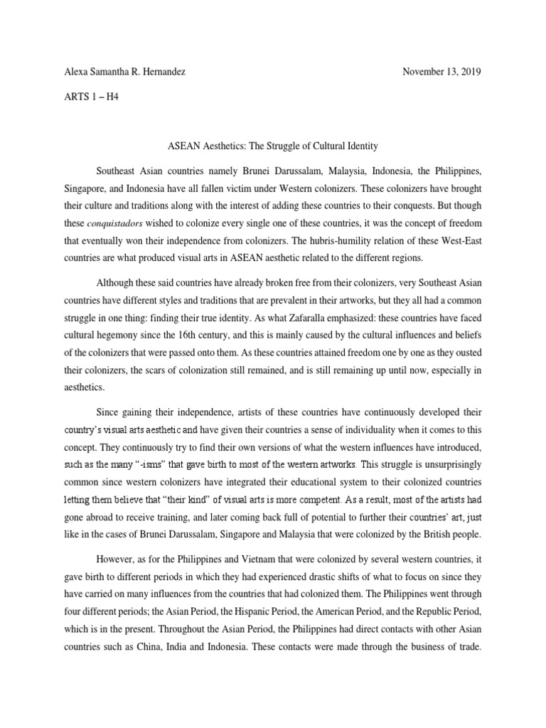 Reaction Paper (Arts) | PDF | Philippines | Thailand