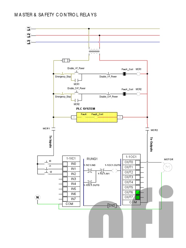 PLC Fault Contact Protection Diagram1 | PDF | Electrical Engineering