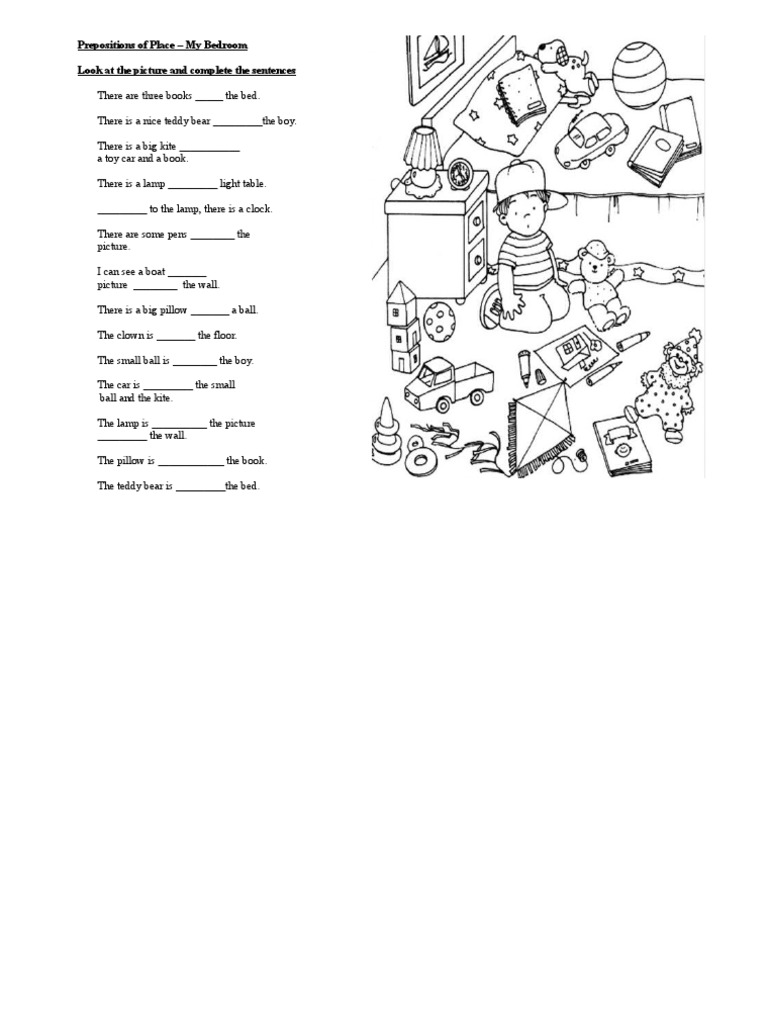 Bedroom and Prepositions | PDF | Language Arts & Discipline
