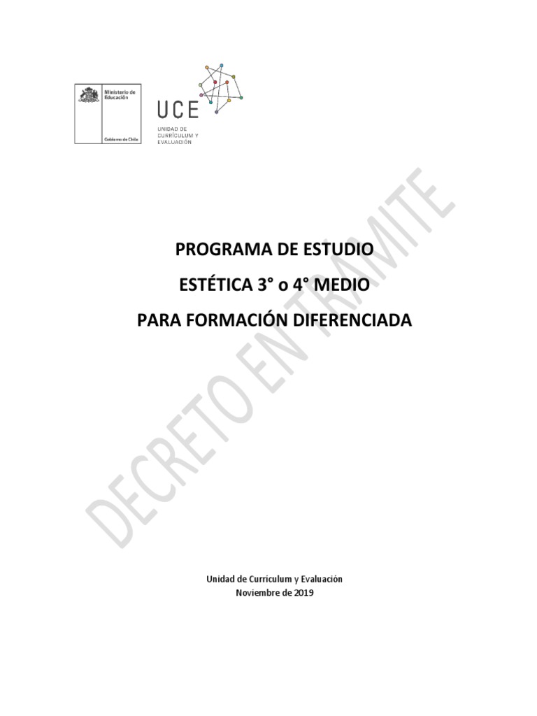 Programa Estética Diferenciado 3 y 4 Medio | PDF | Evaluación | Aprendizaje