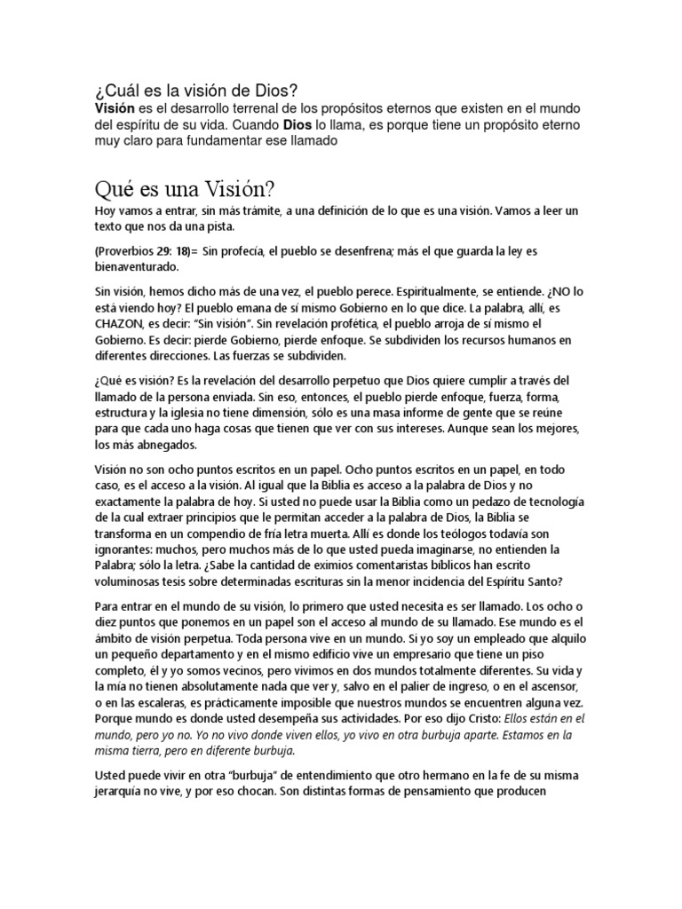 Cuál Es La Visión de Dios | PDF | Abrahán | Diablo