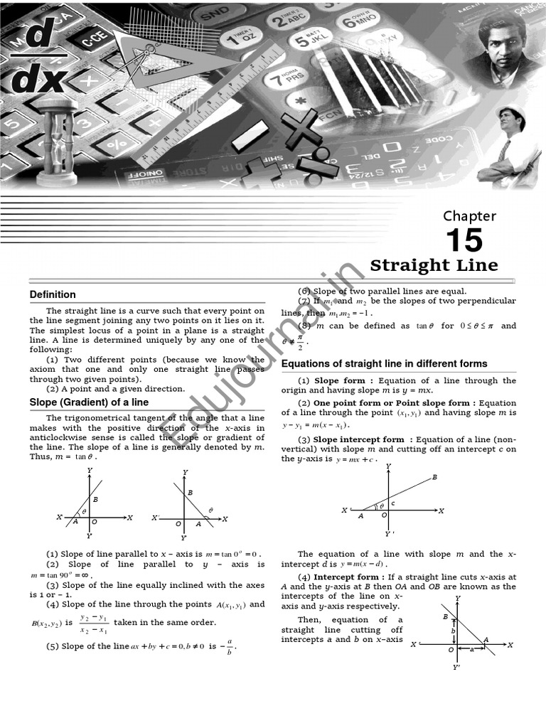 Straight Lines PDF | PDF | Line (Geometry) | Slope