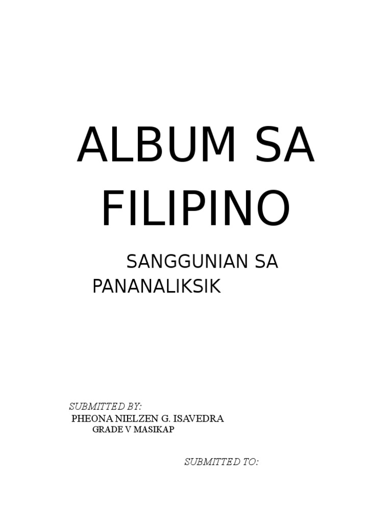 Album in Filipino | PDF