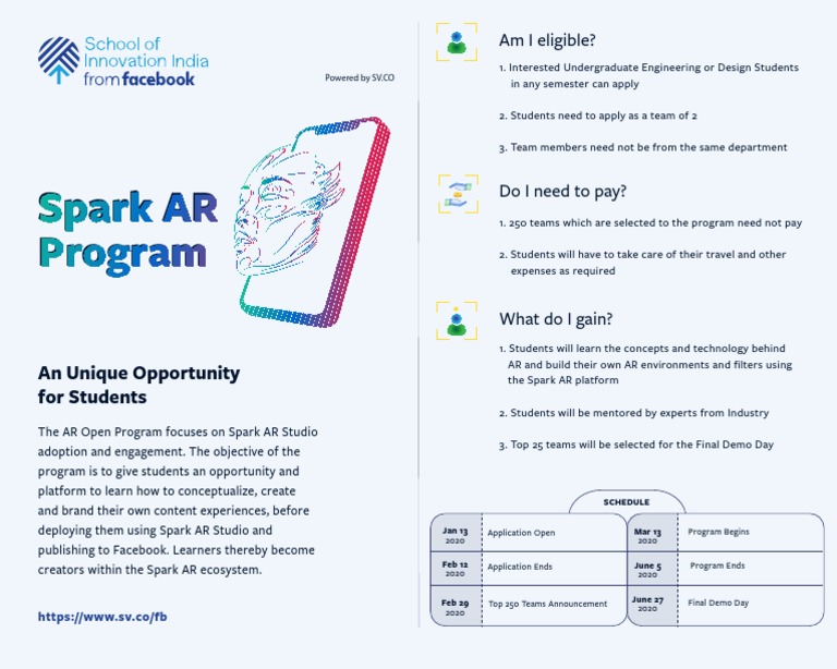 Spark AR Open Program - Brochure | PDF | Behavior Modification | Cognition