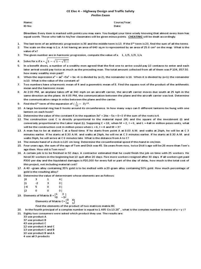 Math Reviewer Exam Sample | PDF | Sphere | Triangle