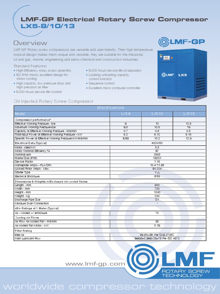 LMF-GP LX5-8 - 10 - 13 | PDF | Machines | Energy Technology