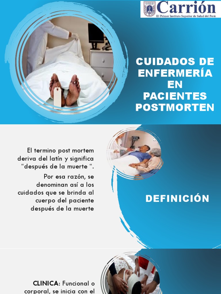 Cuidados de Enfermería en Pacientes Postmorten | PDF | Enfermería | Funeral