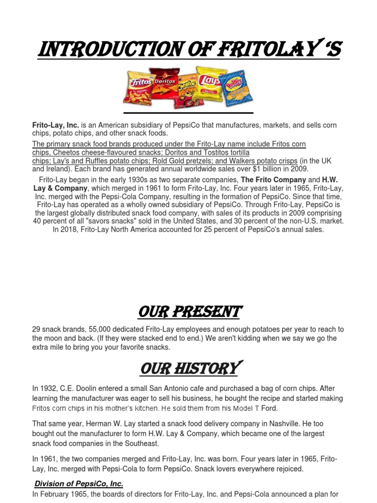 Frito-Lay: History, Brands, and Marketing Strategies | PDF | Snack Food ...