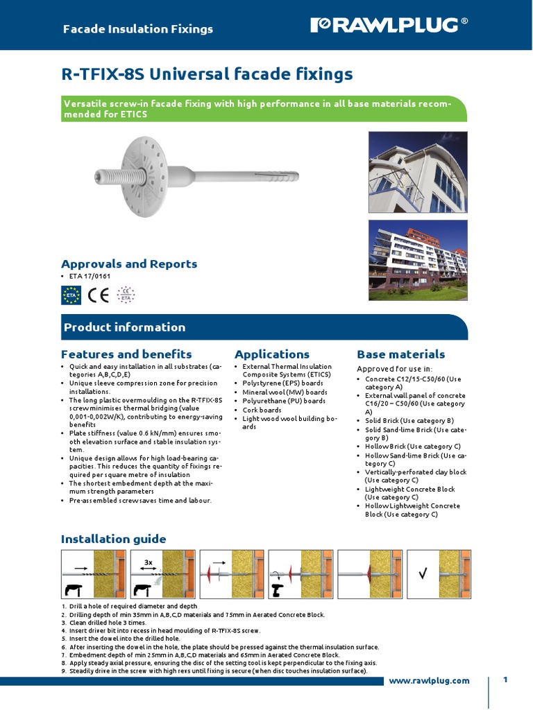 En 112231 R Tfix 8S - Universal - Facade - Fixin | PDF | Brick ...