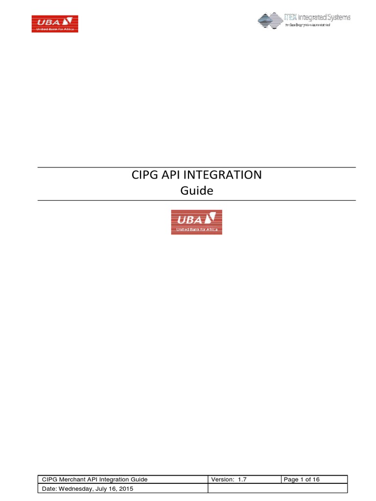 CIPG APIv1 7 | PDF | Json | Hypertext Transfer Protocol