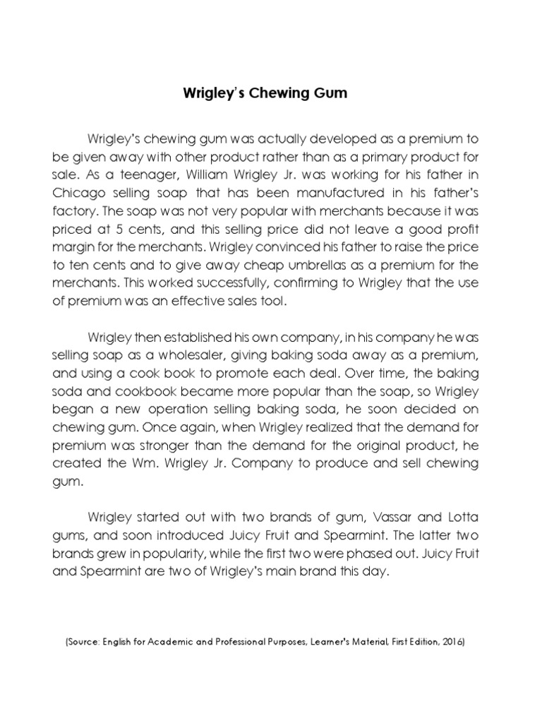 Wrigley's Chewing Gum | PDF