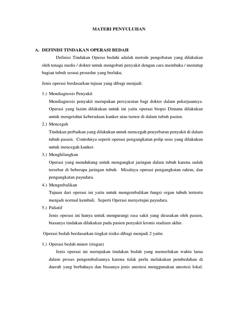 Definisi Dan Jenis Operasi | PDF