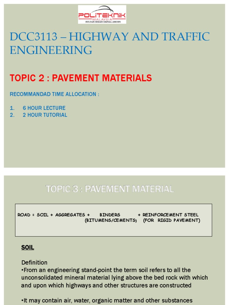 Topic 2-Pavement Material | PDF | Asphalt | Construction Aggregate