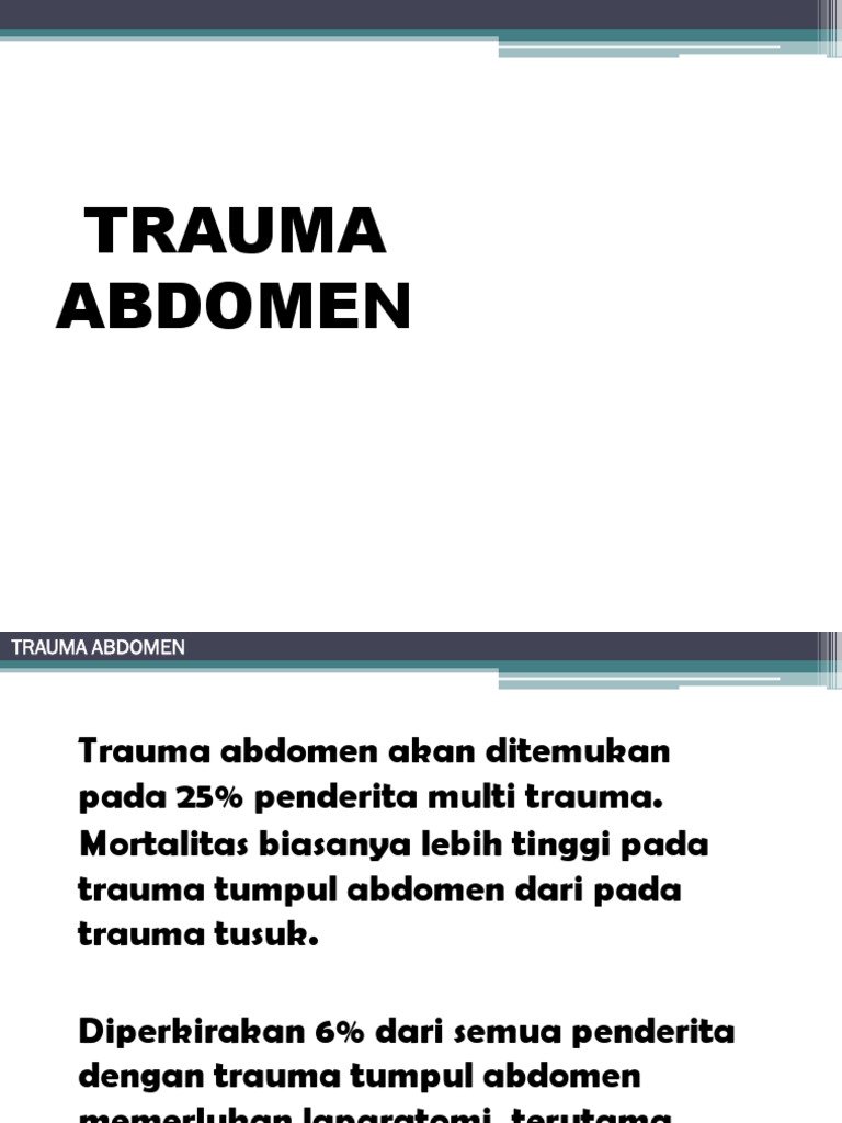Trauma Abdomen | PDF