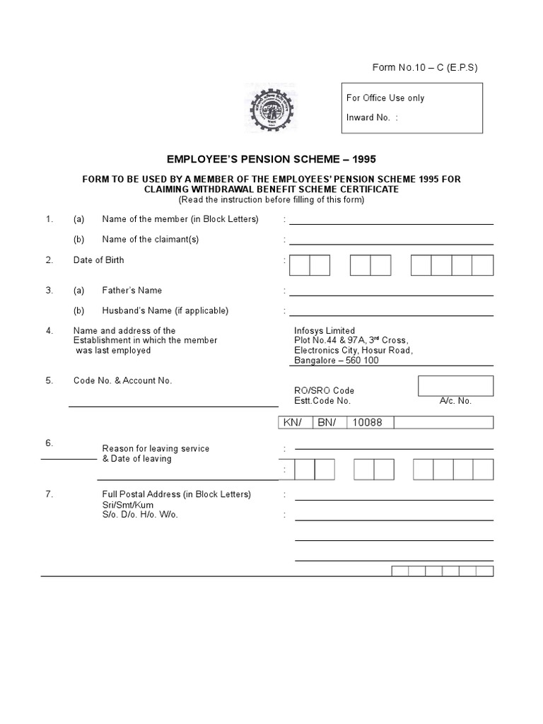 EPS Withdrawal Forms Sample | PDF | Cheque | Banks