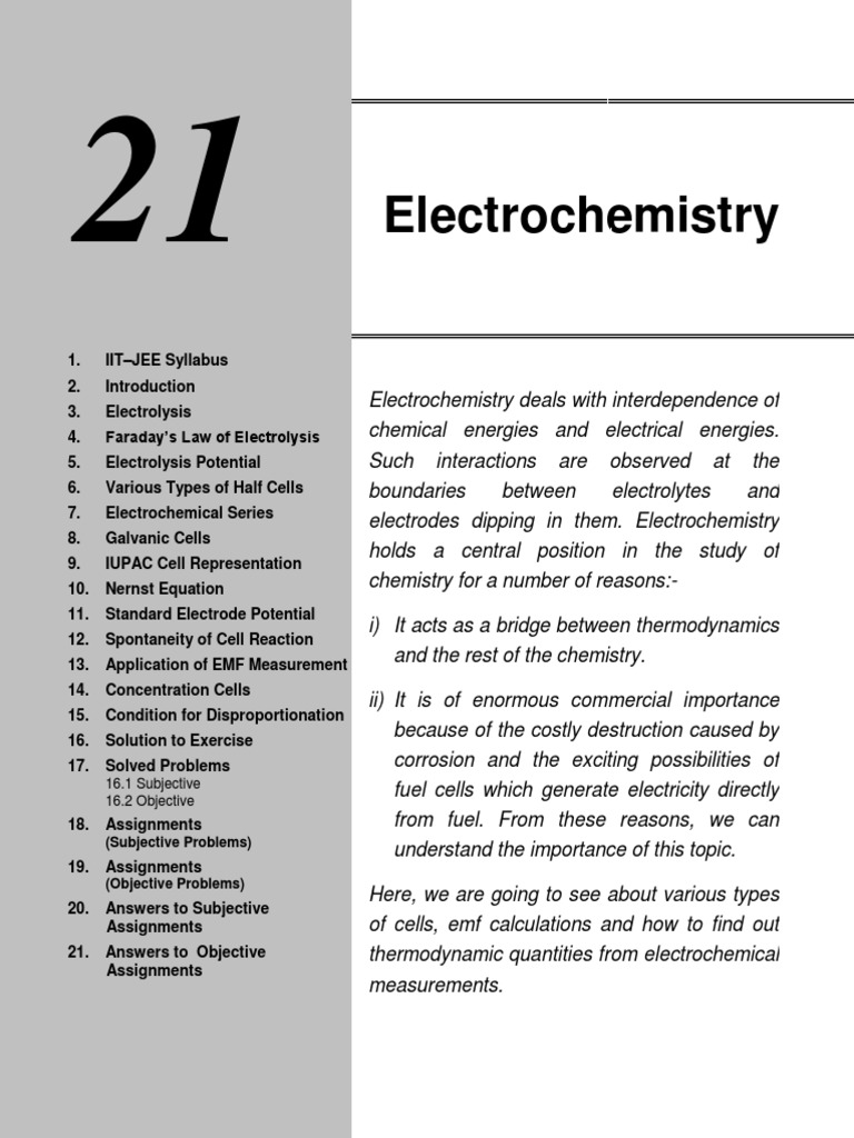 Electro Chemistry Final | PDF | Electrochemistry | Redox