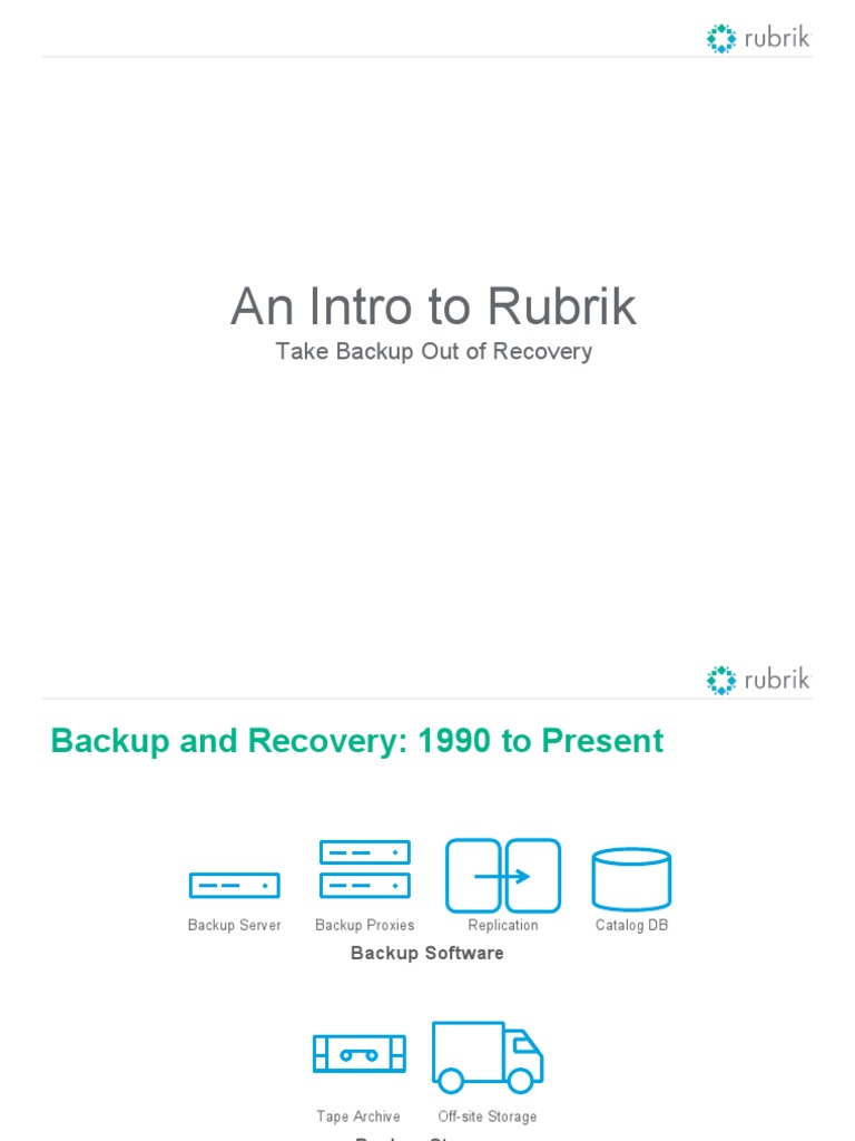 Rubrik Intro | PDF | Backup | Solid State Drive