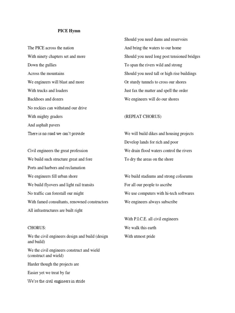 PICE Hymn | PDF