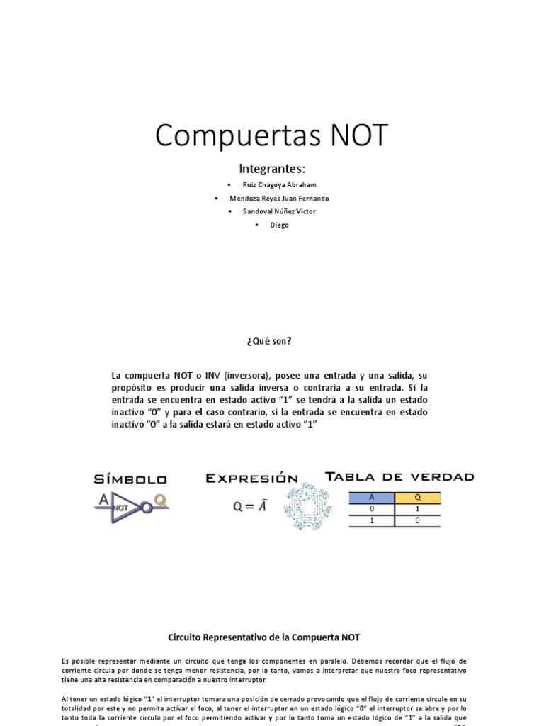 Compuertas NOT | PDF | Transistor | Transistor de unión bipolar