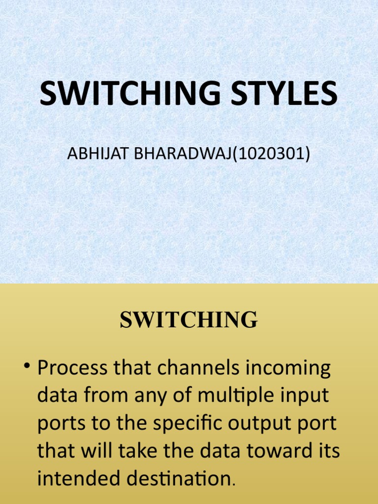 Switching Styles | PDF