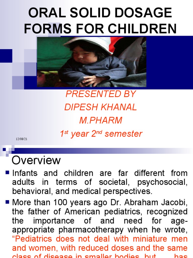 Oral Solid Dosage Forms For Children | PDF | Tablet (Pharmacy) | Chess ...