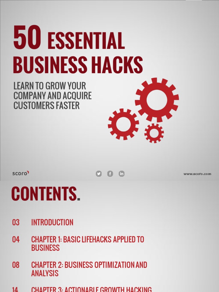 50 Essential Business Hacks for Growth | PDF | Advertising | Social Media