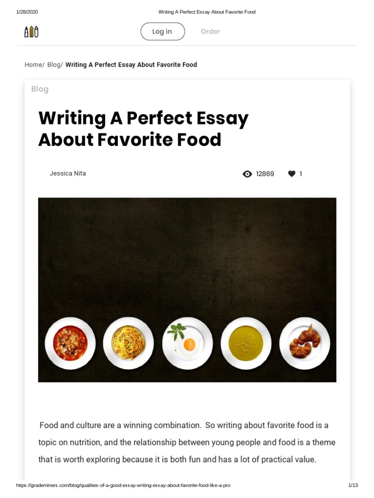 Writing A Perfect Essay About Favorite Food | PDF | Diet (Nutrition ...