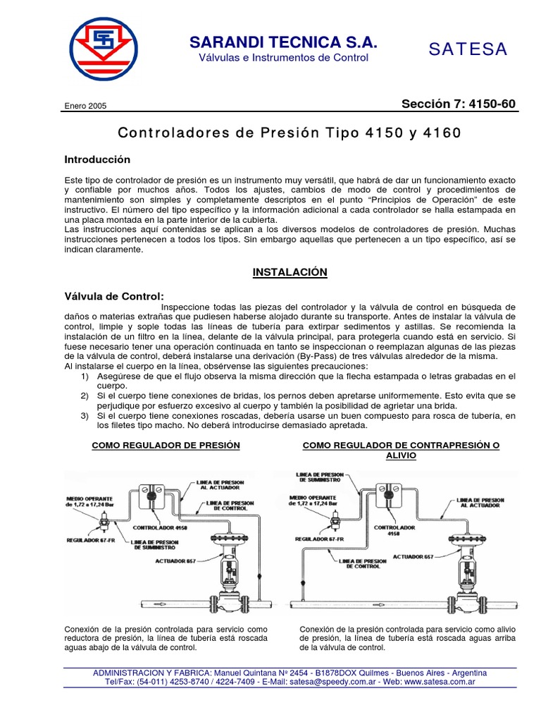 Modelo 4150 4160 | PDF | Presión | Medida de presión