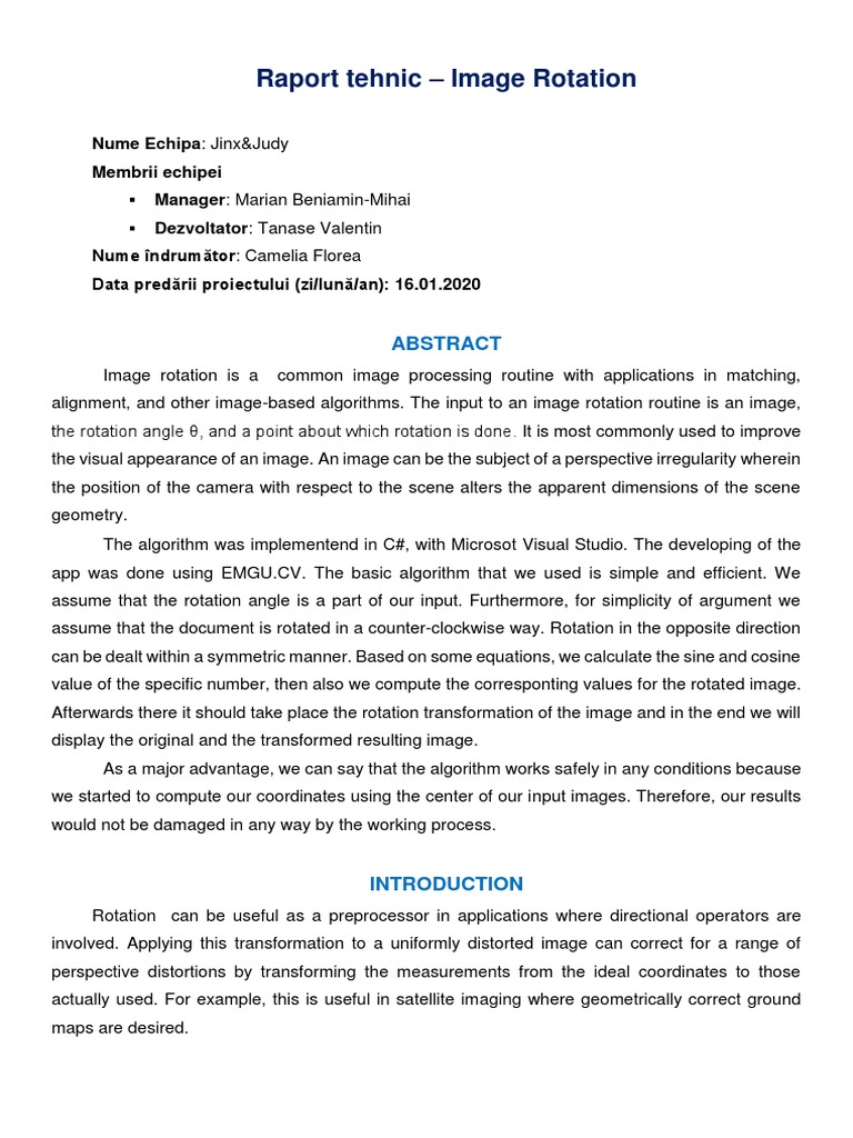 Raport Tehnic Tanase Marian | PDF | Microsoft Visual Studio | Cross Platform Software