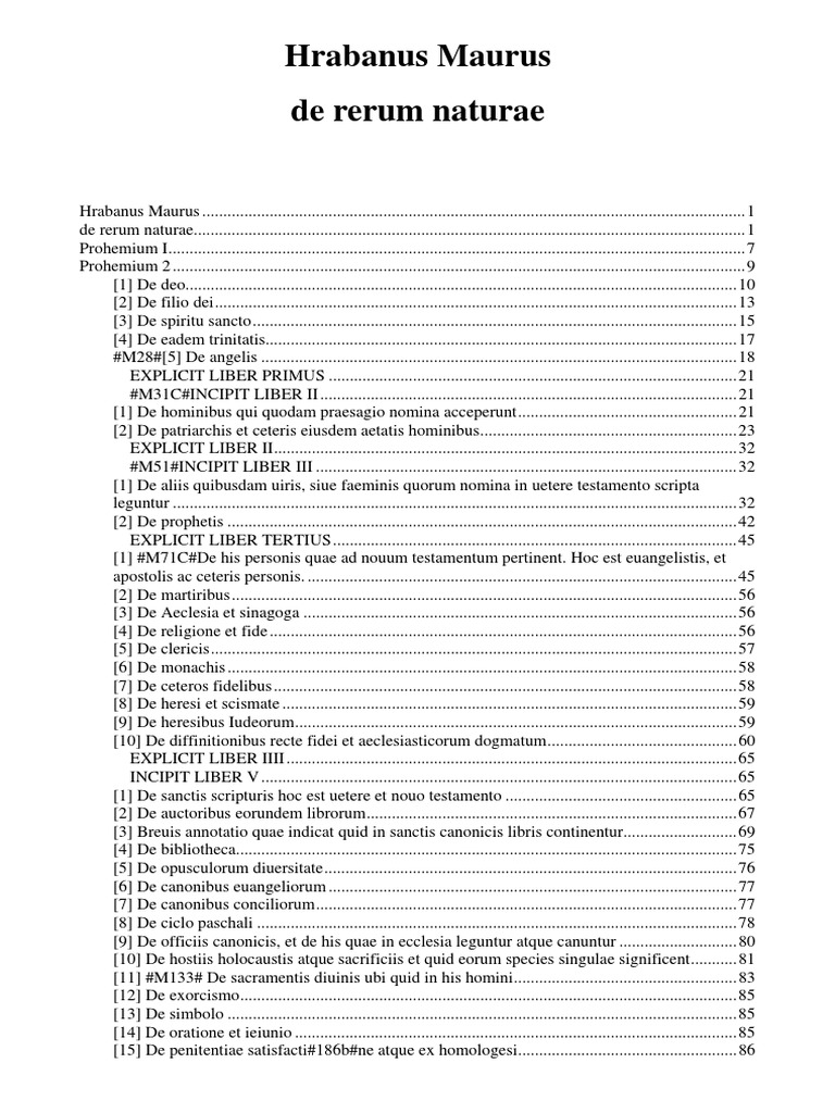 Hrabanus Maurus - de Rerum Naturae | PDF | Historia