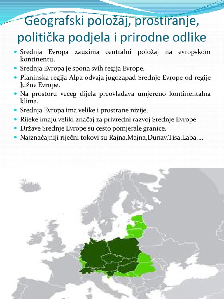 Srednja Evropa Prezentacija | PDF