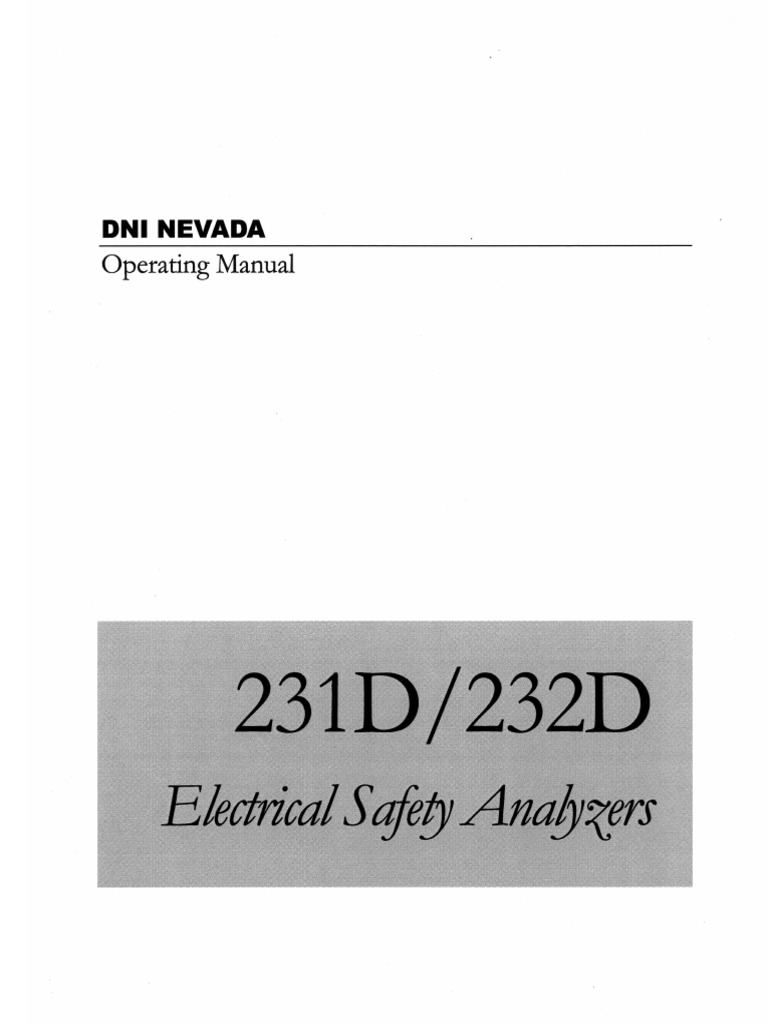 Dynatech Nevada 232d 231d Operating Manual | PDF