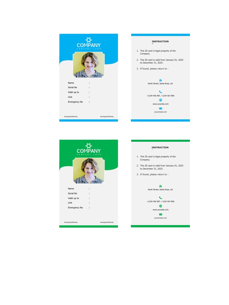 Company ID Card Return Instructions | PDF | Applications Of ...
