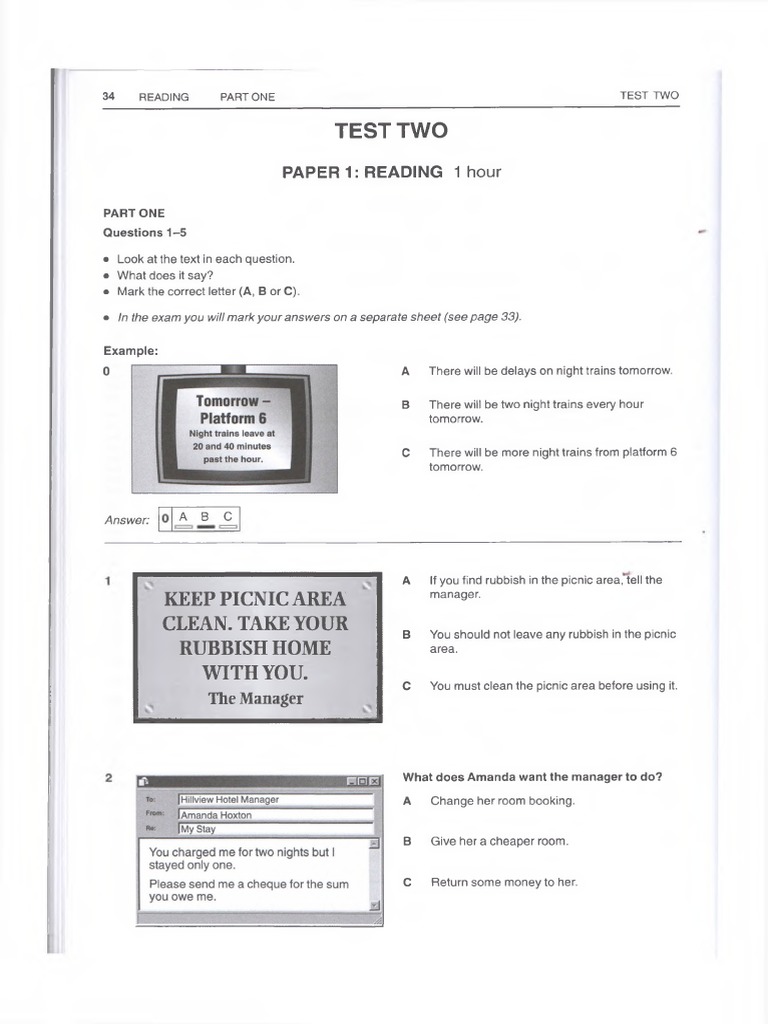 Testbuilder PET Test 2 | PDF | Question | Test (Assessment)