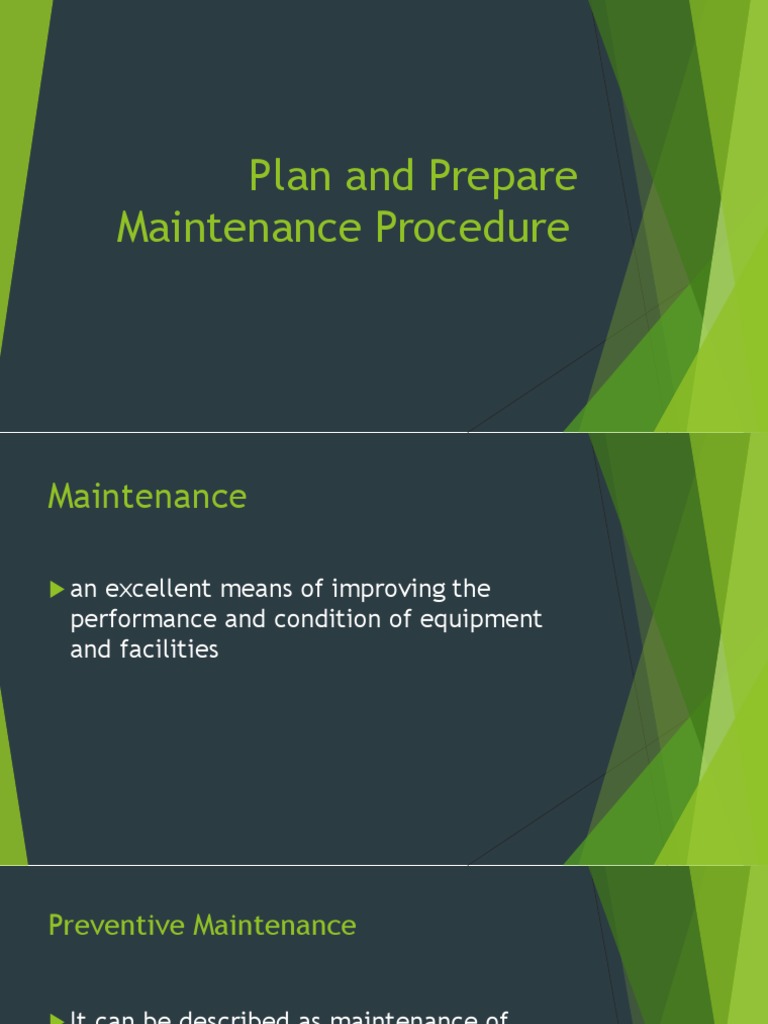 Plan and Prepare Maintenance | PDF | Systems Engineering | Areas Of ...