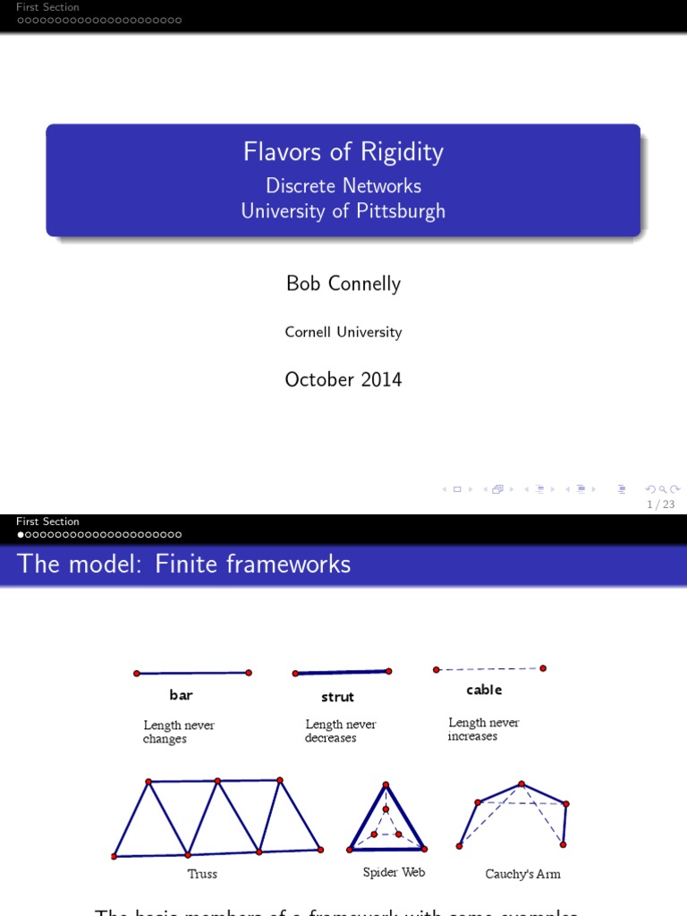 Tensegrıty and Math - Lectures On Rigidity - Connelly 2014 - Lec 1 ...