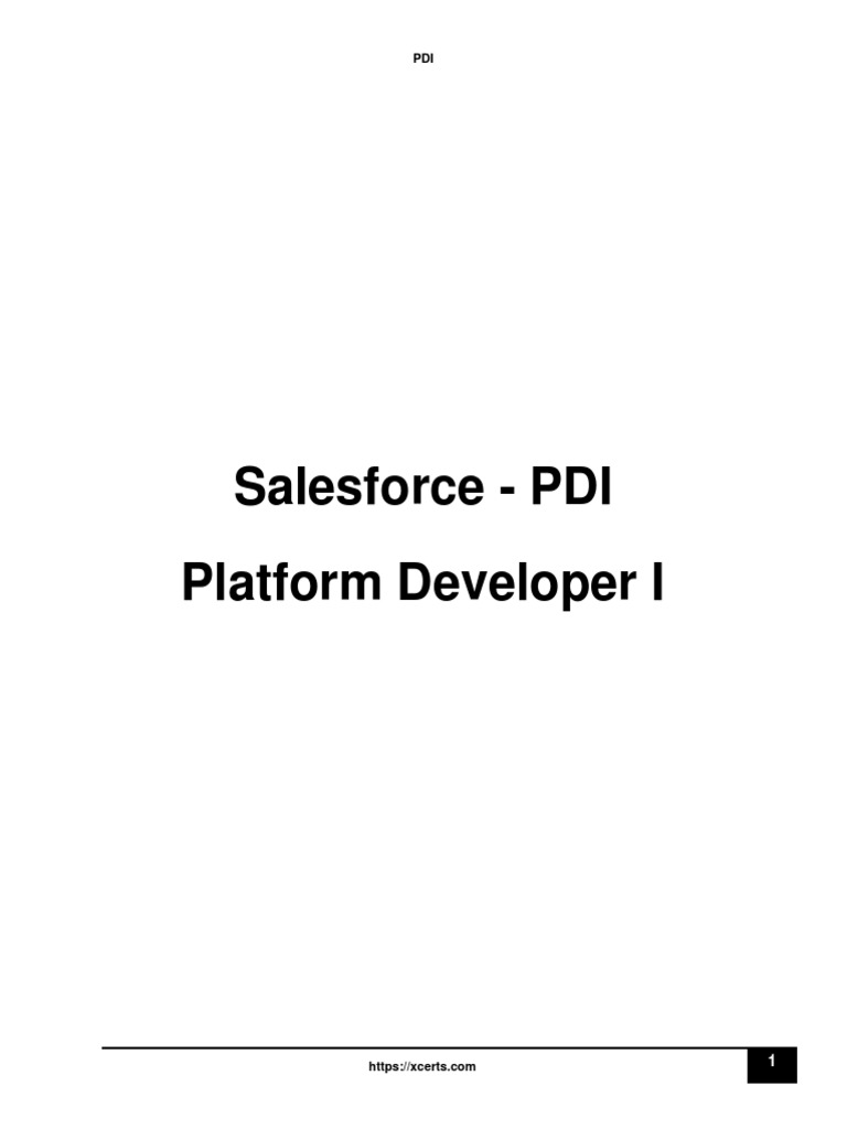 SFDC PD1 | PDF | Application Programming Interface | C (Programming Language)